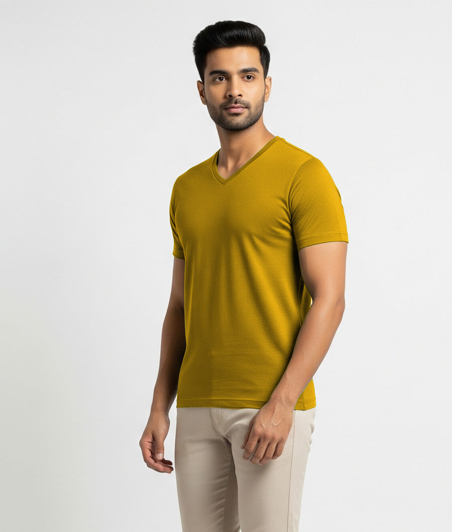 Buy Custom Tailored V Neck T-shirt for Men Online | Hungover